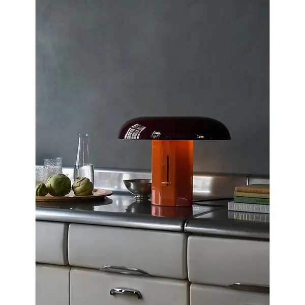 &TRADITION Montera Aluminium And Brass Table Lamp - Amber And Ruby