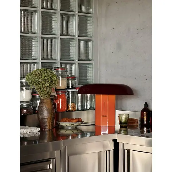 &TRADITION Montera Aluminium And Brass Table Lamp - Amber And Ruby