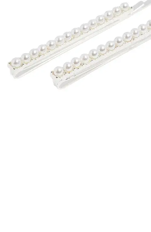 NUME Pearl Hair Pin Set - Silver