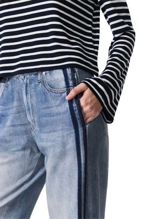 Rag & Bone Rb Miramar Side Stripe Wide Leg Sweatpants