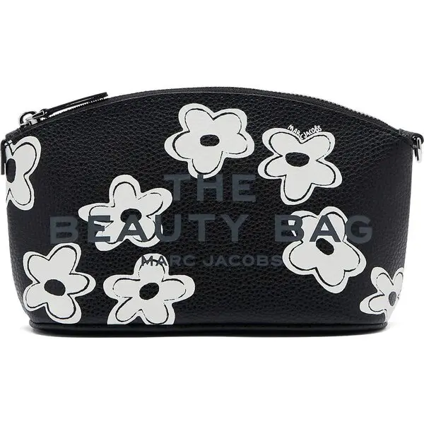 Marc Jacobs Daisy Leather Beauty Bag - Black/white