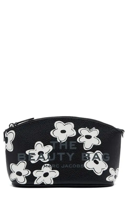 Marc Jacobs Daisy Leather Beauty Bag - Black/white