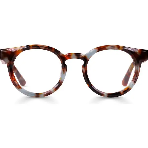 Eyebobs Come Around 47mm Round Reading Glasses - Soft Teal And Brown Tortoise