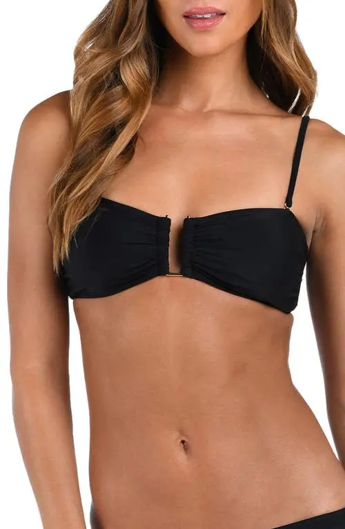 L'Agence Krysta Bandeau Bikini Top - Black