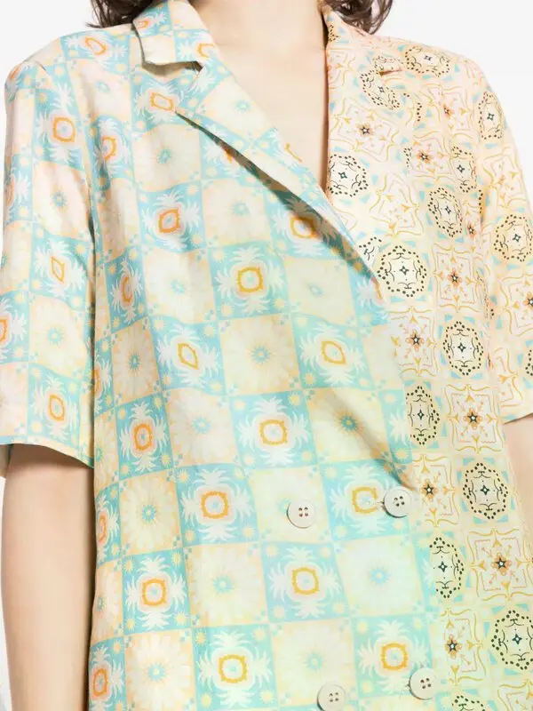 NEVER FULLY DRESSED Graphic-print Short-sleeve Blazer