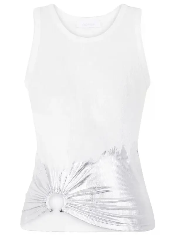 Rabanne Piercing-appliqué Ribbed Tank Top