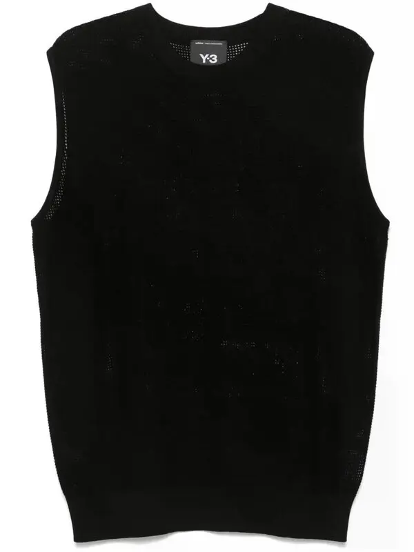 Y3 X Adidas Graphic Knit Vest - Black