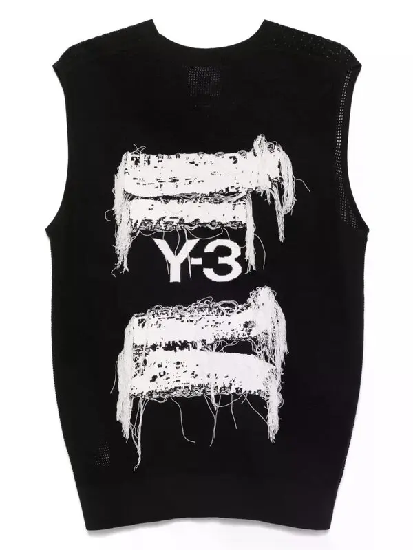 Y3 X Adidas Graphic Knit Vest - Black