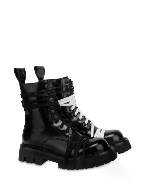 Moschino Lace-up Biker Boots