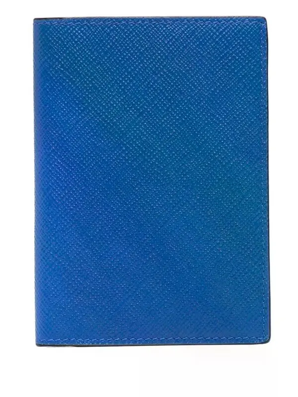 Smythson Panama Passport Holder - Blue