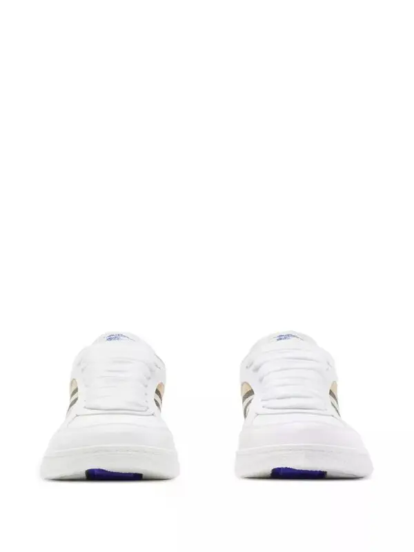 Burberry Checked Sneakers - White