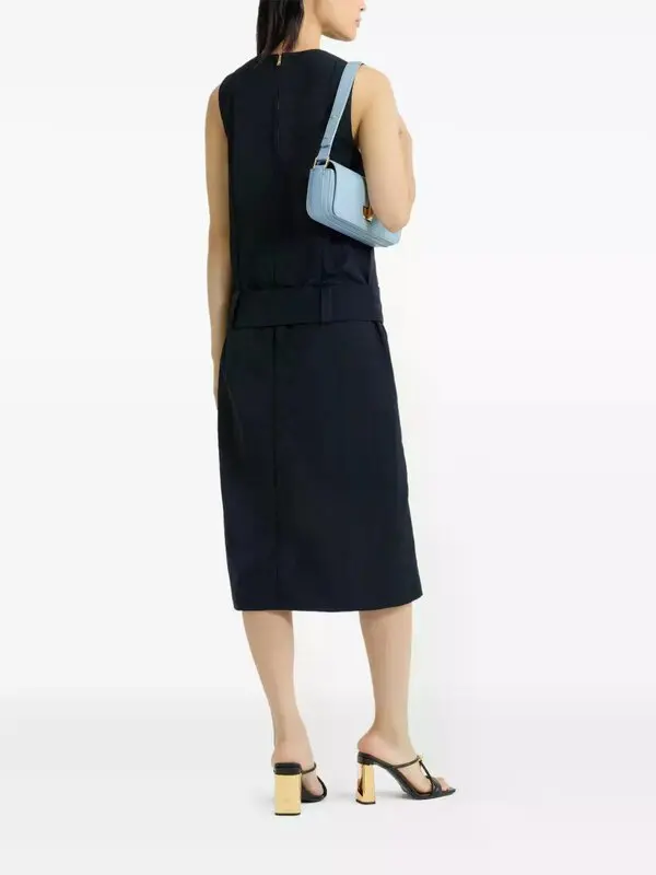 PATOU Belted Midi Dress - Black