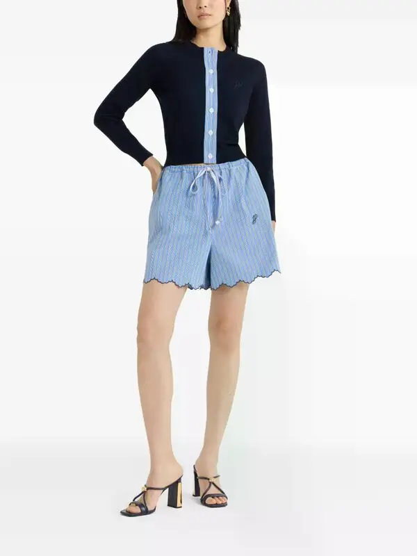 PATOU Striped Drawstring Shorts