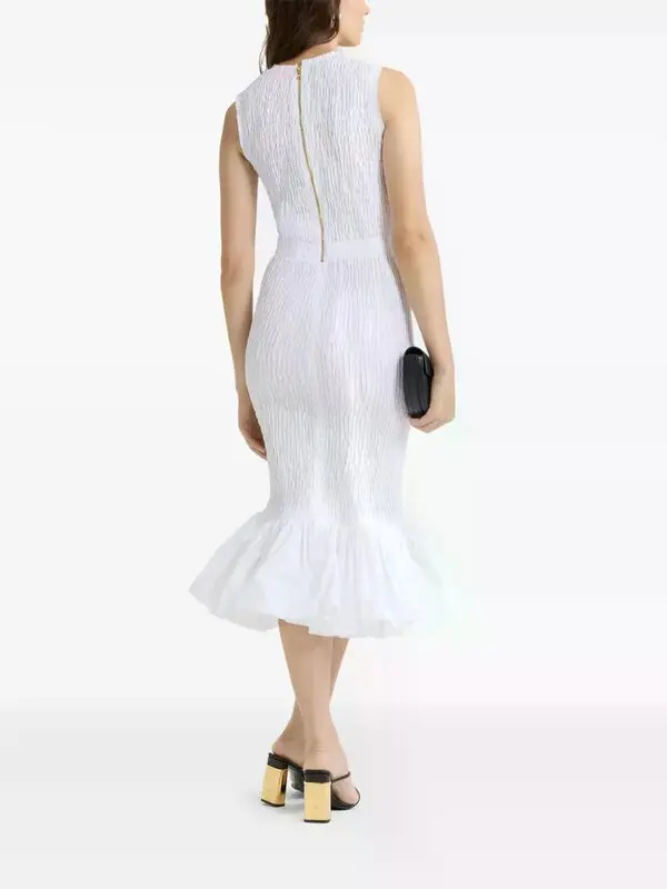PATOU Smocked Midi Dress