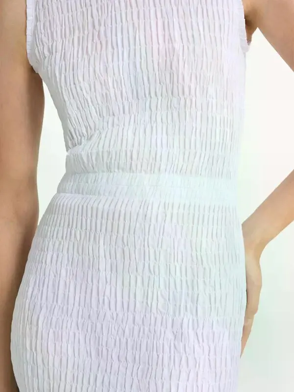 PATOU Smocked Midi Dress