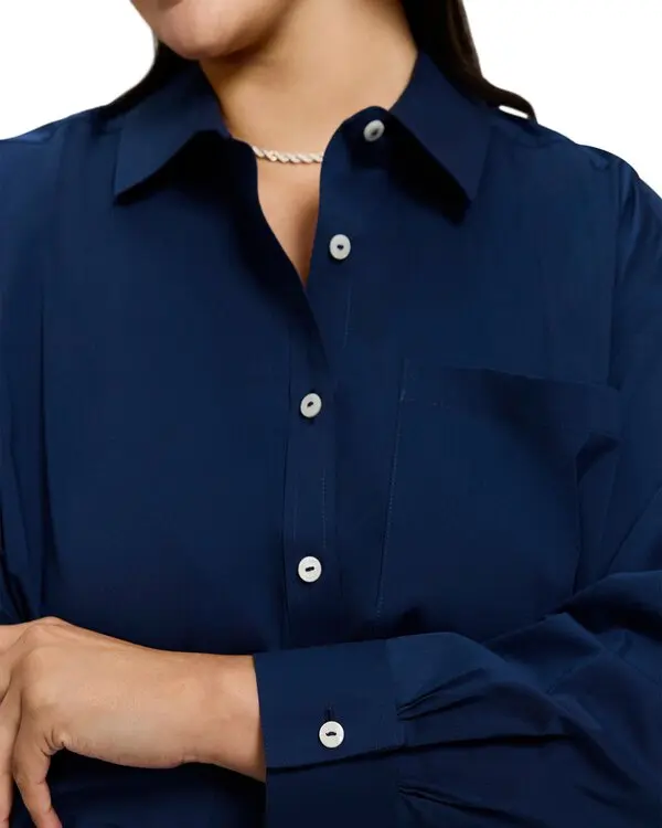 Foxcroft Marina Stretch Shirt - Navy