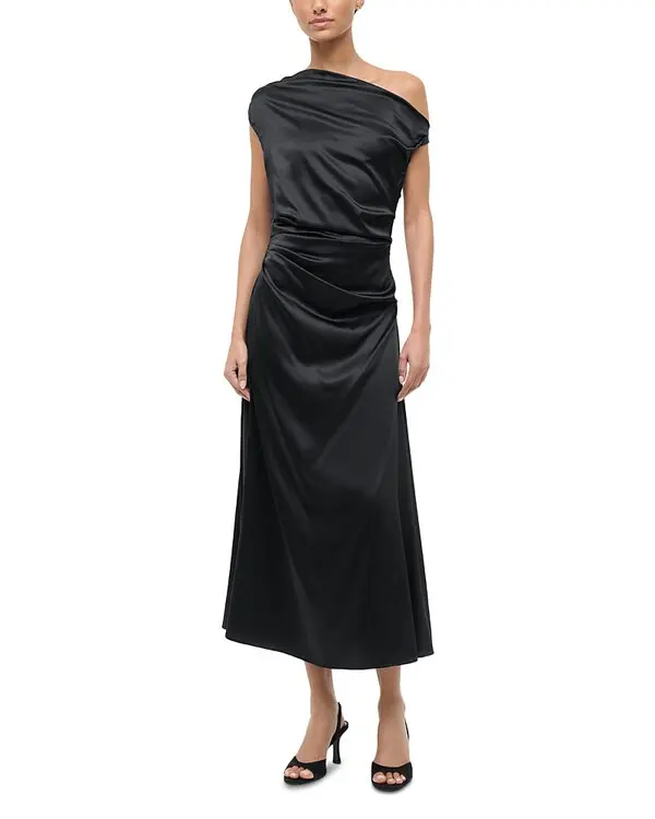 Staud Phare Silk Blend Dress - Black