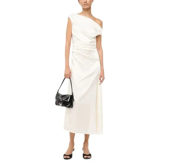 Staud Phare Silk Blend Dress - Ivory