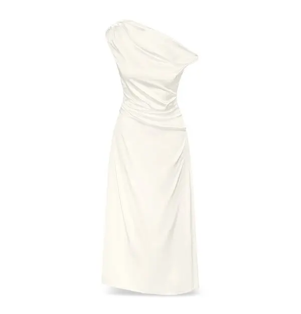 Staud Phare Silk Blend Dress - Ivory