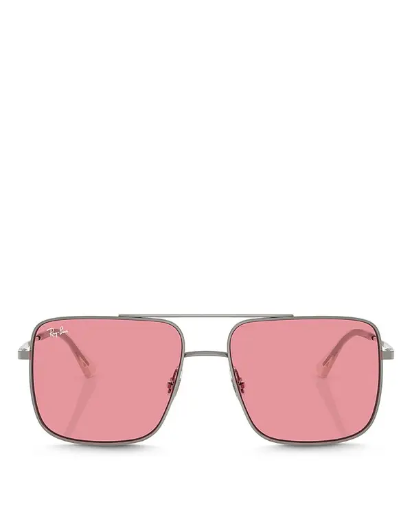 Ray-ban Square Sunglasses - Gunmetal/pink