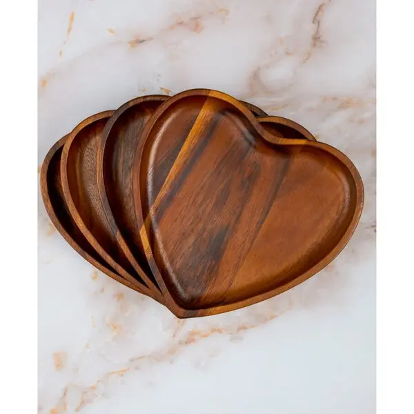 NAMBE Eat Your Heart Out Appetizer Plates, Set Of 4
