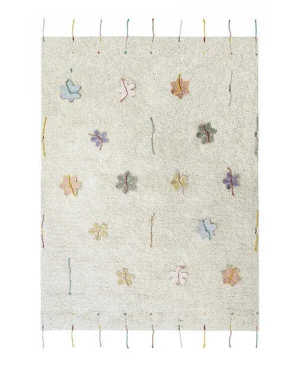 LORENA CANALS Planet B Play Wildflowers Area Rug, 4' X 5'3 - Natural