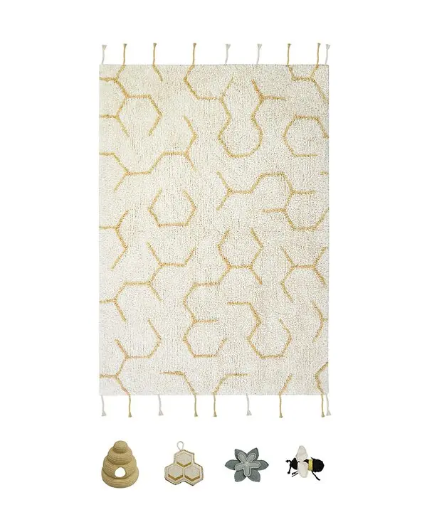 LORENA CANALS Planet B Play Pollination Area Rug, 3' X 4'3 - Natural