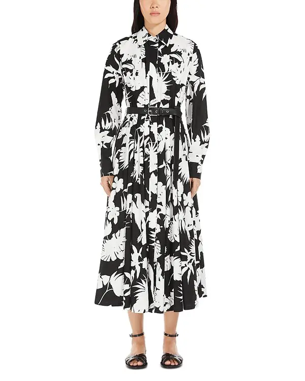 Max Mara Ussel Printed Belted Dress
