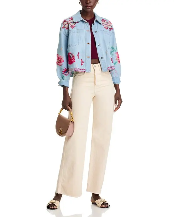 Johnny Was Talulla Cropped Denim Jacket