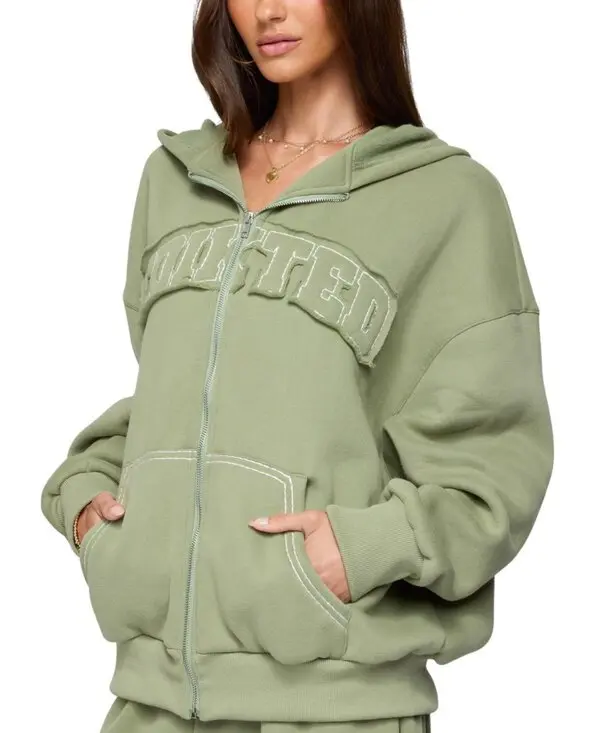 EDIKTED Oversized Hoodie - Olive