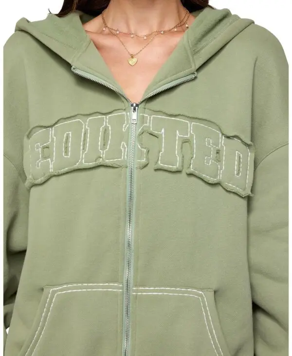 EDIKTED Oversized Hoodie - Olive