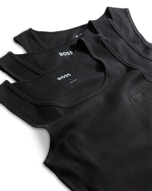 BOSS Ribbed Classic Tanks, Pack Of 3