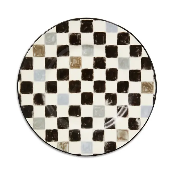MACKENZIE-CHILDS Check Dinner Plate - Black