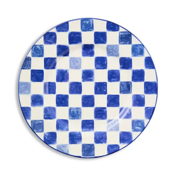 MACKENZIE-CHILDS Check Dinner Plate - Inidgo