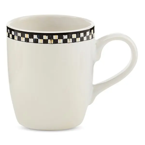 MACKENZIE-CHILDS Courtly Check Everyday Mugs, Set Of 4 - Black