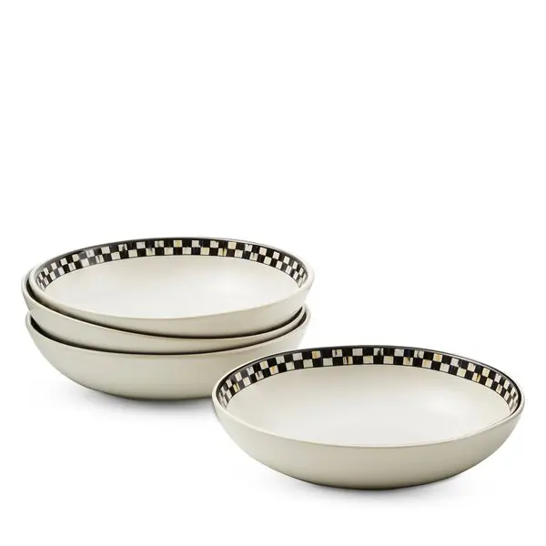 MACKENZIE-CHILDS Courtly Check Everyday Pasta Bowls, Set Of 4