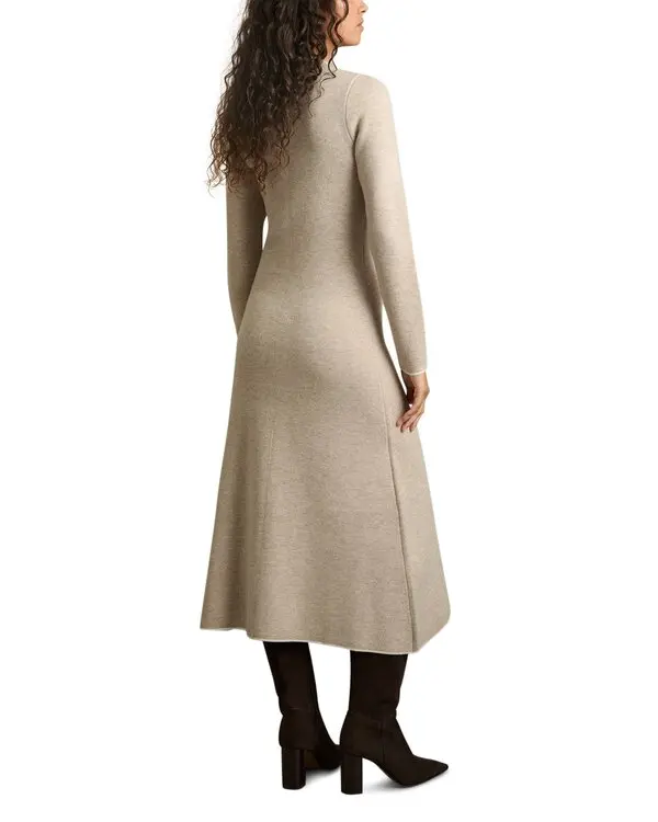 cream knit dress midi Rebecca Taylor Taryn Knit Dress in Cream at Nordstrom, Size Medium main image 0