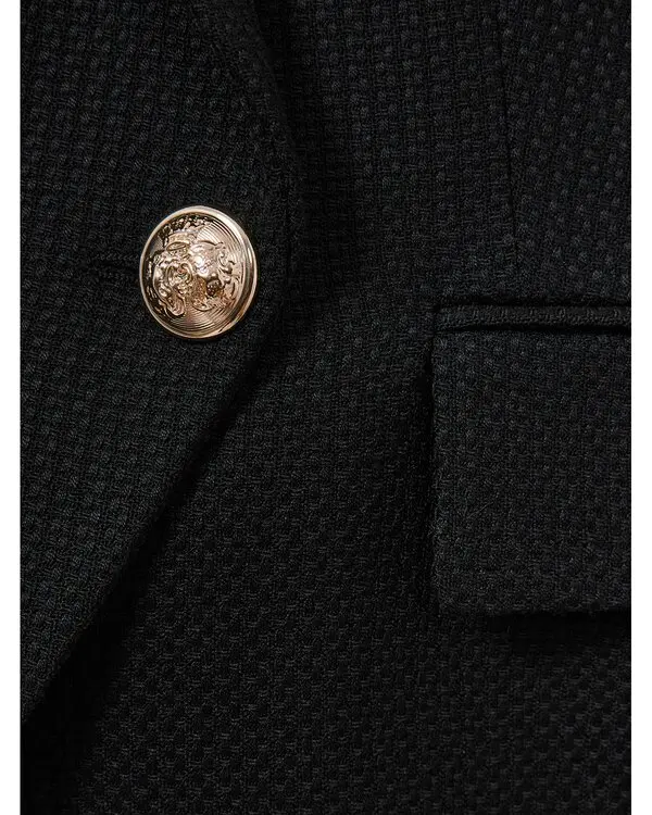 REISS Tally Double Breasted Jacket - Black