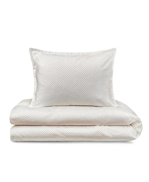 DOMANI HOME Leze Taupe Linen Set 4 Piece Set - Open White