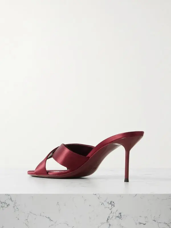 Paris Texas Lidia Satin Mules - Red