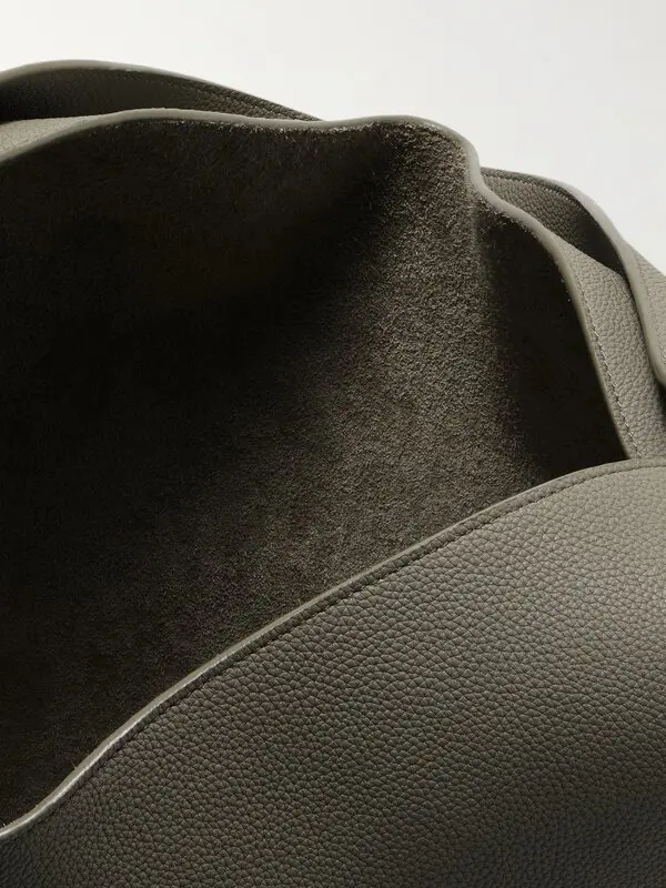 Khaite Lotus Small Textured-leather Tote