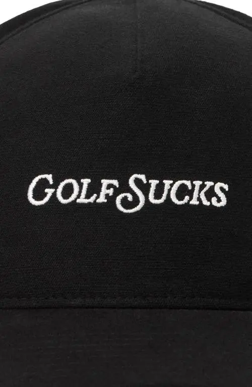 Travis Mathew Golf Sucks Baseball Cap - Black