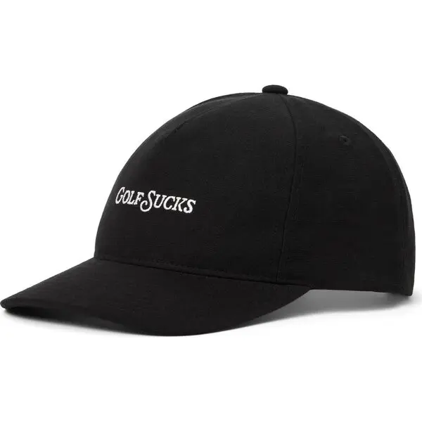 Travis Mathew Golf Sucks Baseball Cap - Black