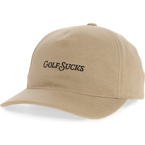 Travis Mathew Golf Sucks Baseball Cap - Weathered Teak