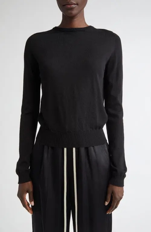 Rick Owens Biker Level Virgin Wool Sweater - Black