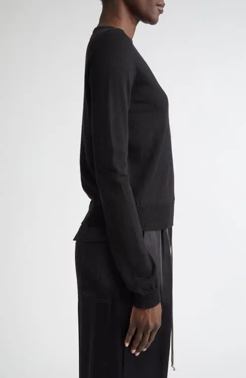 Rick Owens Biker Level Virgin Wool Sweater - Black