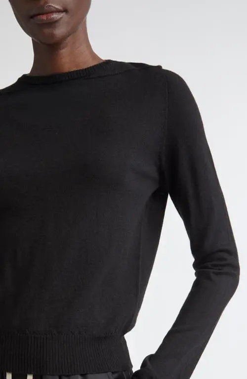 Rick Owens Biker Level Virgin Wool Sweater - Black