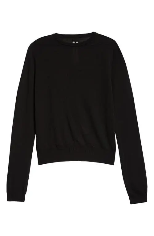 Rick Owens Biker Level Virgin Wool Sweater - Black