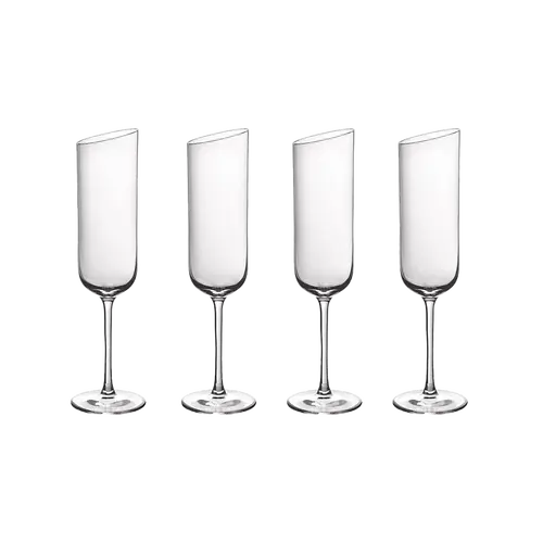 VILLEROY & BOCH Newmoon Flute Champagne Set Of 4 - Clear