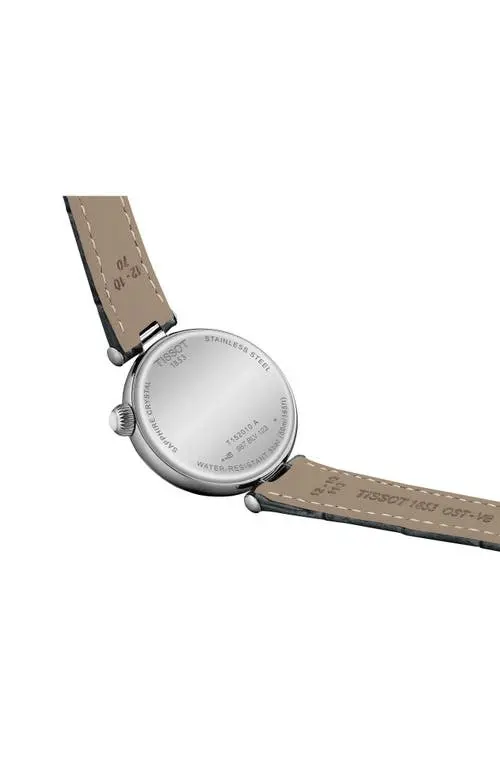 TISSOT Desir Leather Strap Watch - Black